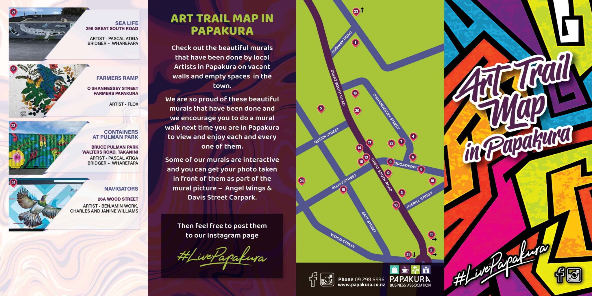 Art Trail Map Print – Papakura Town Centre