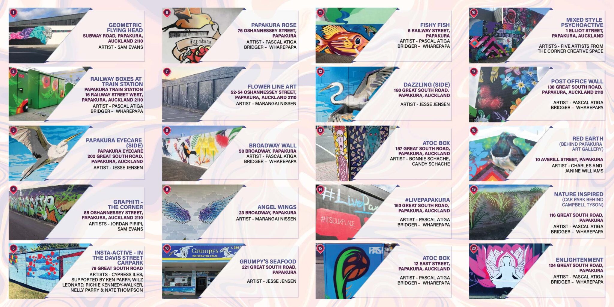 Art Trail Map Print – Papakura Town Centre